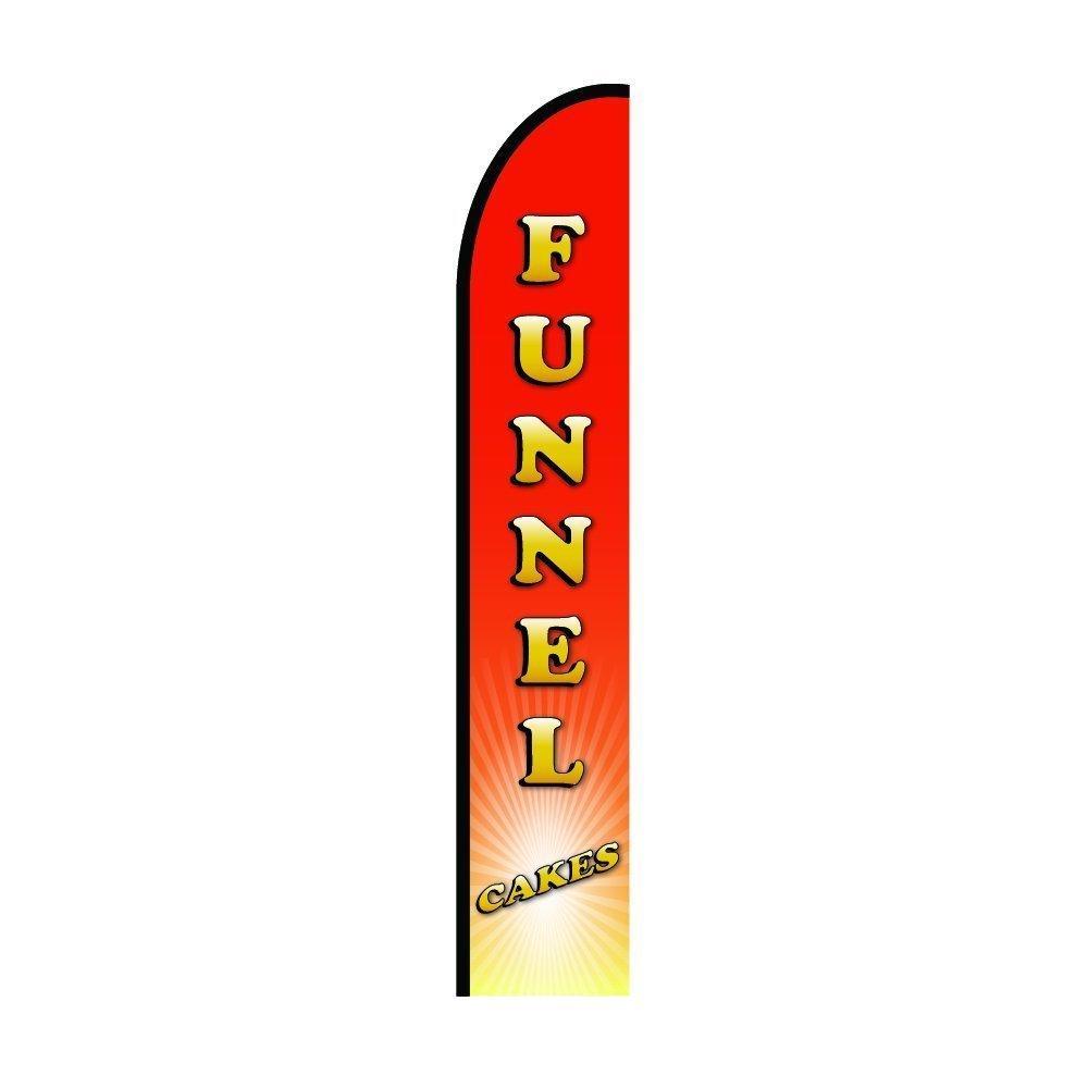 Funnel Cakes Feather Flags Banner, Outdoor Advertising 11.5ft Sign FLAG ...