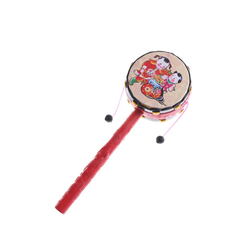 Funny Lovely Rattle Drum Chinese Traditional Hand Bell Musical ...