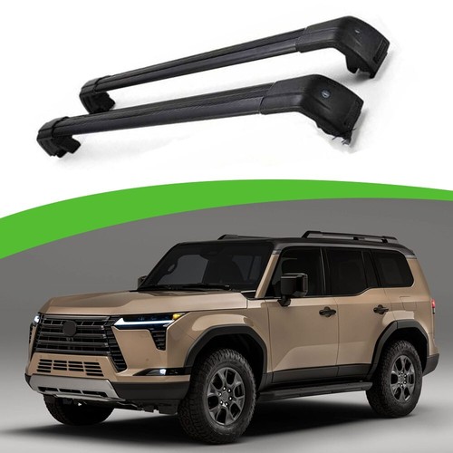 2Pc for Lexus GX550 2024 2025 Lockable Roof Rail Rack Carrier Cross Bar ...