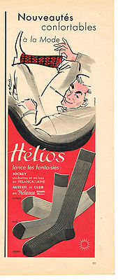 PUBLICITE ADVERTISING 024 1957 HELIOS HELANCA chaussettes | eBay