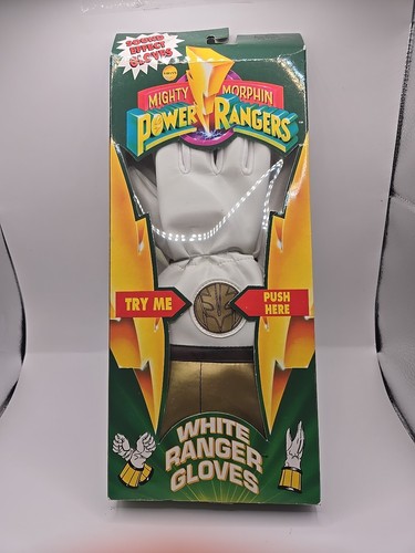 Original Power Ranger Gloves! White Ranger! 1994! Sealed! Rare Vintage ...