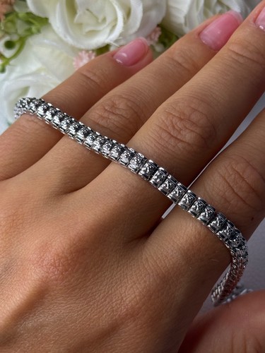 925 Sterling Silver Fas 3 Diamonds Bracelet Length 7.5 Inch | eBay