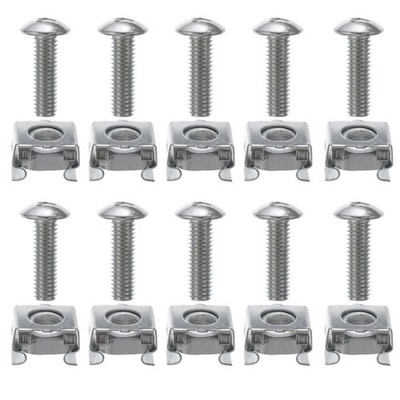 100 Pcs Rack Mount Screws with Steel Cage Nuts for Server Network Racks ...