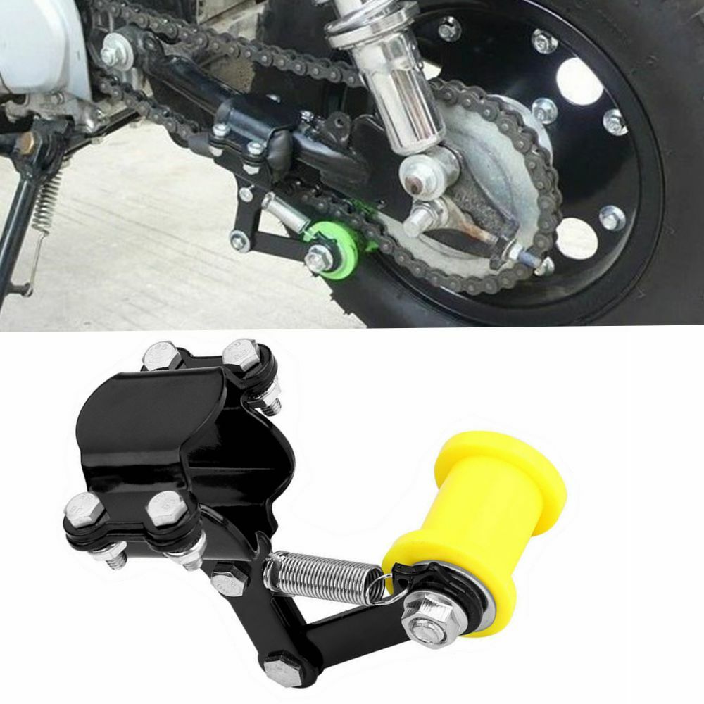 Universal Bolt On Chain Tensioner & Yellow Roller Adjuster Motorcycle ...