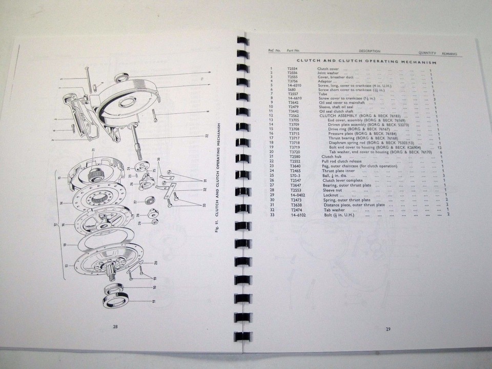 Triumph Trident Model T150 Replacement Parts Catalog book 1968 & 1969 ...