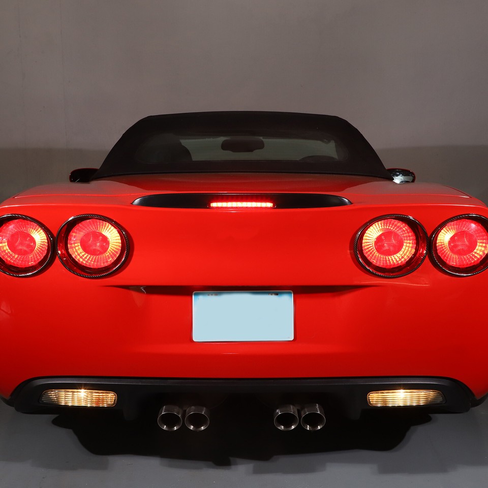 ABS Carbon Fiber Tail Light Bezel Overlay Trim molding Fits Corvette C6 ...