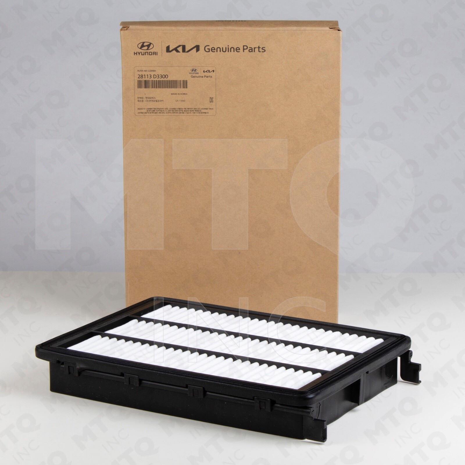 Genuine Hyundai Kia Engine Air Filter 28113D3300 | Front | OE | Paper ...