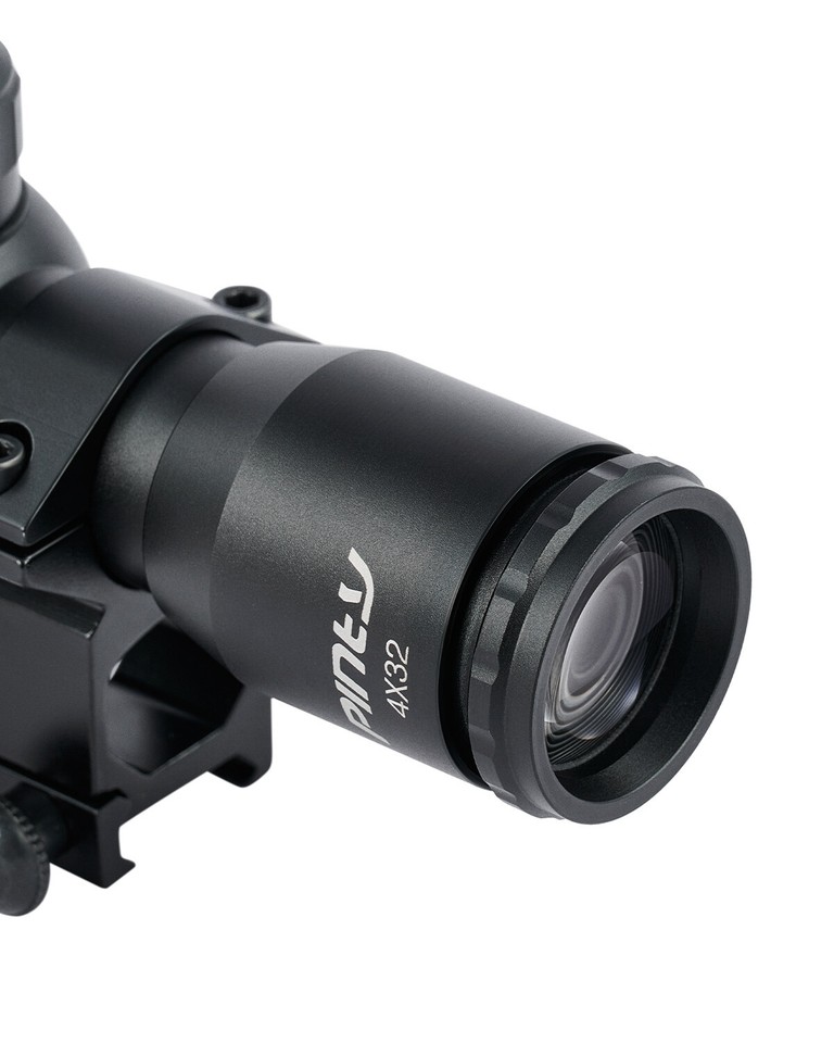 PINTY Compact 4x32 Rifle Scope Crosshair Mil Dot Optics Hunting Scope w ...