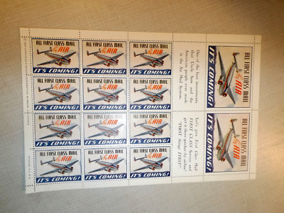 FIRST CLASS MAIL BY AIR ITS COMING 1941 Lockheed Aircraft Co Poster ...