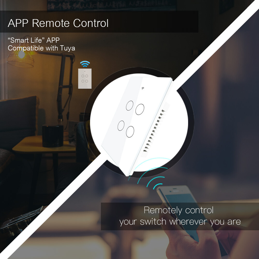 Upgraded 4 Gang Switch Easy Pairing Multi-control Q4W8 | eBay