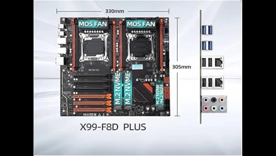 OEM HUANANZHI X99 F8D PLUS DUAL SKT LGA-2011-V3, DDR4, M.2 NVMe ...