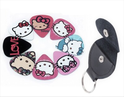 Hello Kitty Guitar Picks, 10 Pcs. Medium Thickness + Picks Holder ...