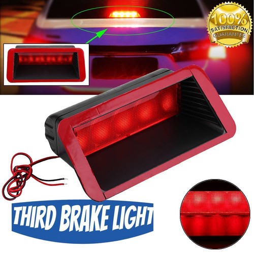 5 LED Universal Car High Mount Rear Third 3rd Brake Stop Tail Light ...