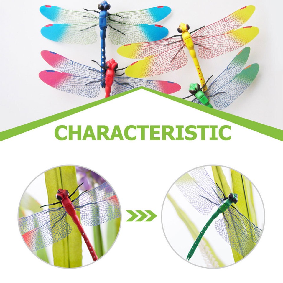 16 Pcs Simulated Dragonfly Decoration DIY Dragonflies Curtain Miss | eBay UK