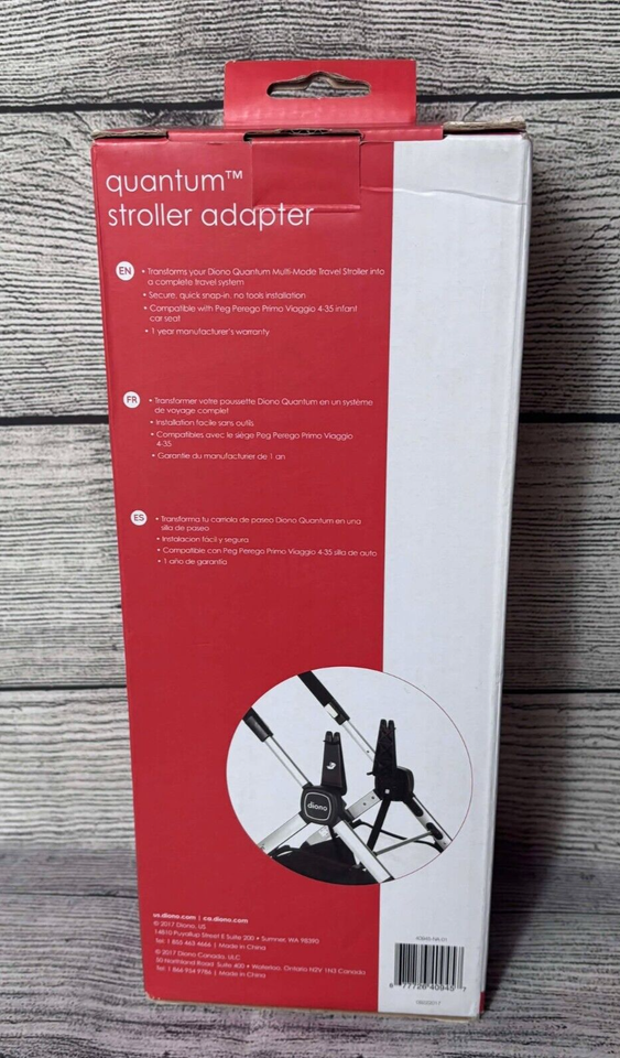 Dino Quantum stroller adapter, campatiable with Perego Infant Carseat ...