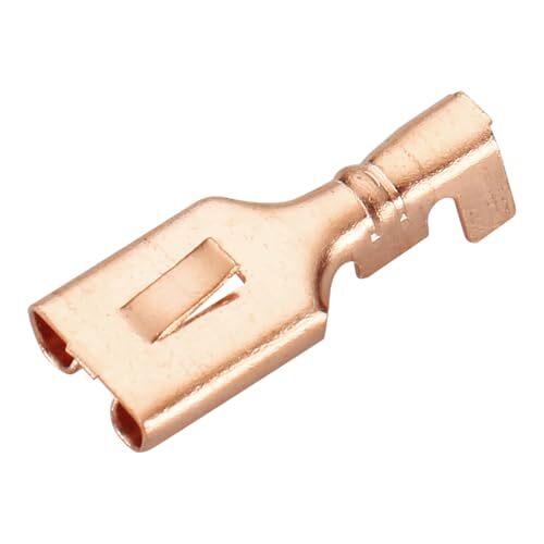 100 Pack 4.8mm Female Spade Locking Tab Non-Insulated Crimp Connectors ...