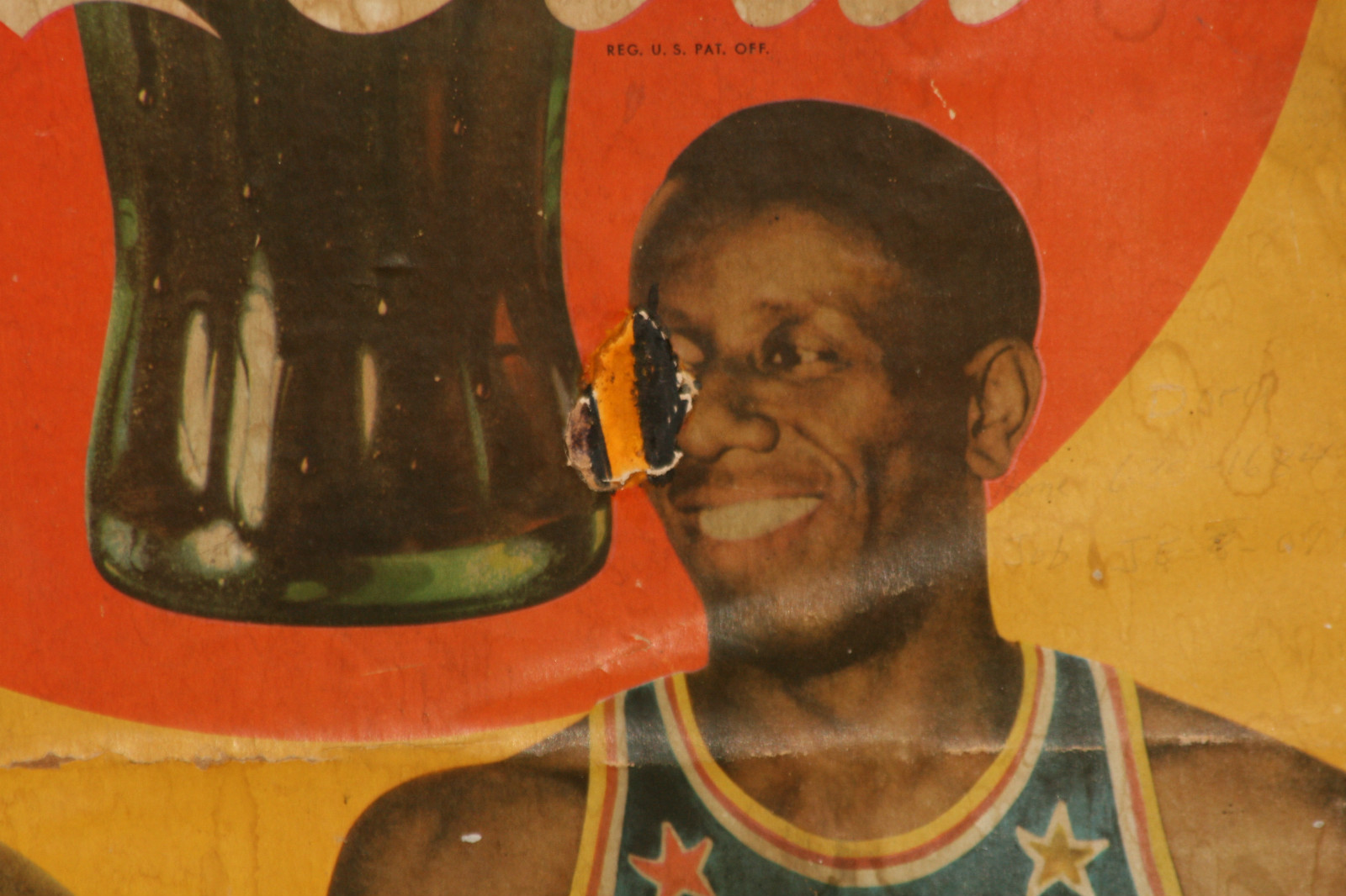 Early 1950's Reece "Goose" Tatum, Coca Cola Paper or Thin Cardboard ...