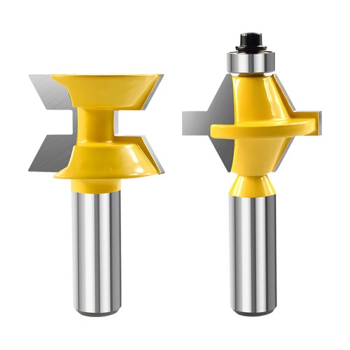 1/2'' Shank Lock Mitre Router Bit Set 120 Degree Joint Tenon Cutter ...