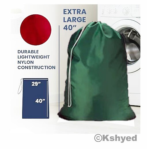 Large Laundry Bag Washable Heavy Duty Locking Drawstring Bag 29"X40" (2 ...