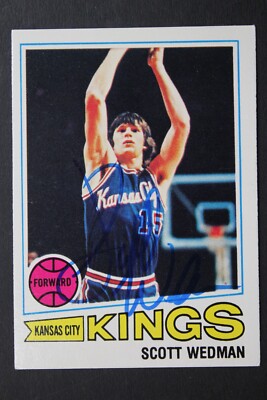 Scott Wedman Kansas City Kings 1977 Topps #17 Autographed Signed NBA ...