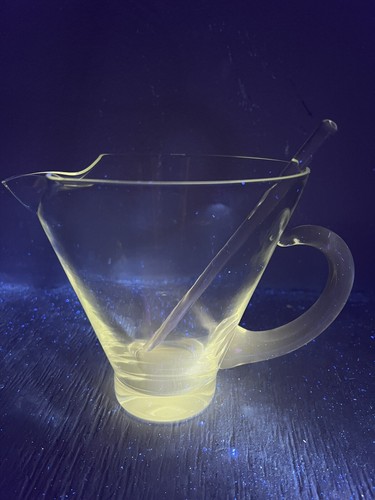 VTG Manganese Glass 6 3/8” Martini Cocktail Pitcher w/Stir Stick ...