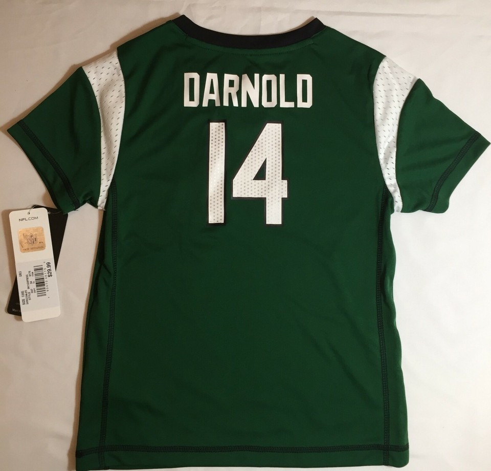 New York Jets Girls V-Neck "Sam Darnold #14" T-Shirt, Dri Fit, Size ...