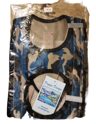 BLUE CAMO*DOG HARNESS*AMERICAN RIVER*ULTRA CHOKE FREE*SIZE-XL*DOGGIE ...