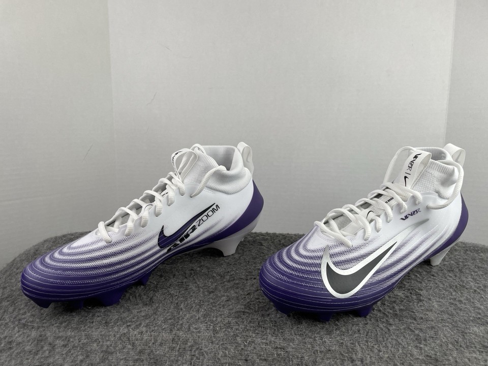 Nike Air Zoom Vapor Pro 1 White Purple Football Cleats HM8850-101 Men's ...