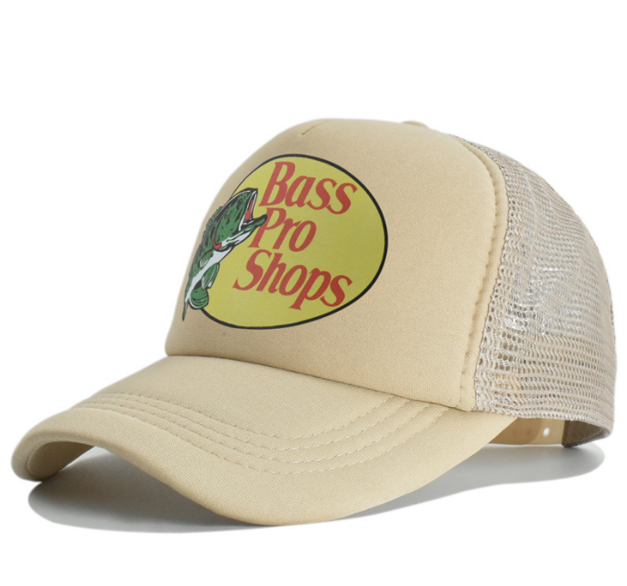 Bass Pro Shops Fishing Hat - Adjustable Mesh Trucker Cap with Snapback ...