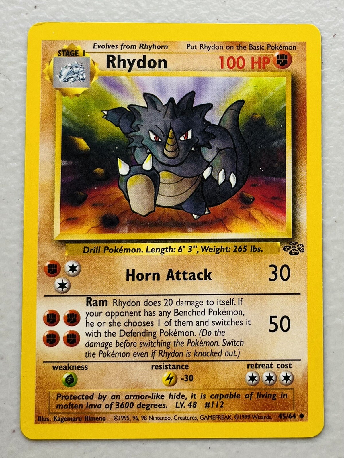 Rhydon 45/64 Jungle Set Pokemon Card | eBay