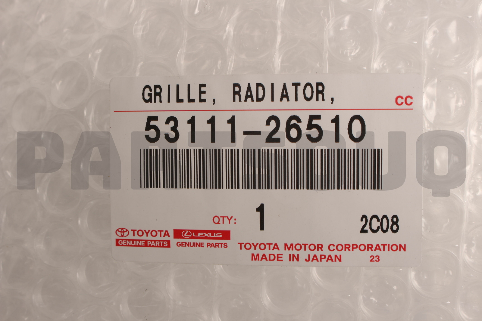 5311126510 Genuine Toyota GRILLE, RADIATOR, LOWER 53111-26510 | eBay