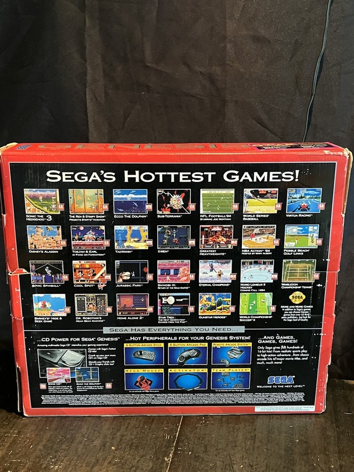 VTG 90's Sega Genesis System Bundle 6 Pak 32x Console 18 Games Video ...