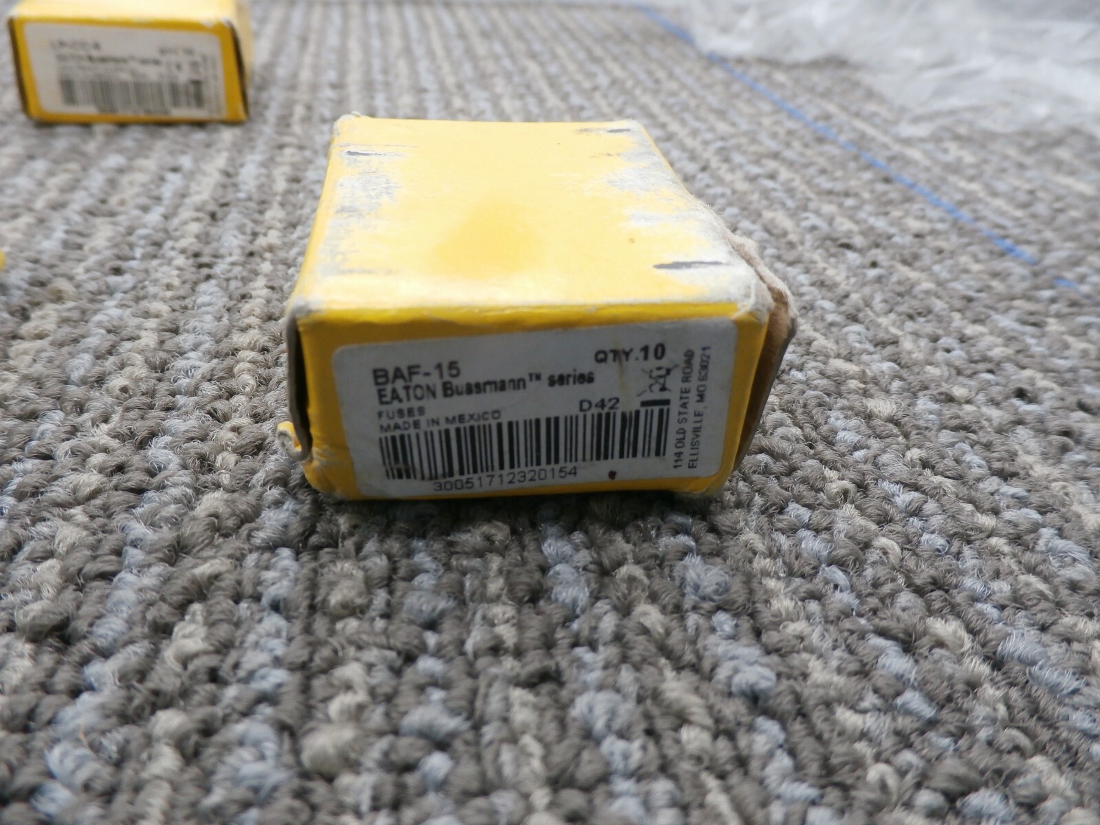 New Lot of 10 Bussmann BAF-15 (BAF15) 15 Amp (15A) 250V Fast Acting ...