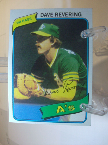 1980 Topps Baseball Card #438 - Dave Revering - Oakland Athletics ...
