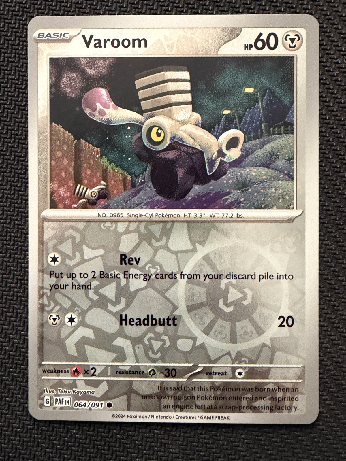 Varoom- Reverse Holo- Paldean Fates- Pokemon tcg - Paldea Gallery | eBay