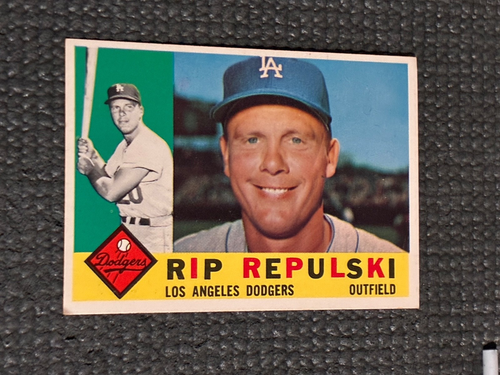 1960 Topps Rip Repulski #265 - No Creases - NM | eBay