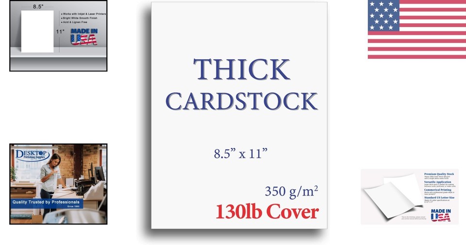 Extra Heavy Duty 130Lb Cover Cardstock - Bright White - 350Gsm 17Pt ...