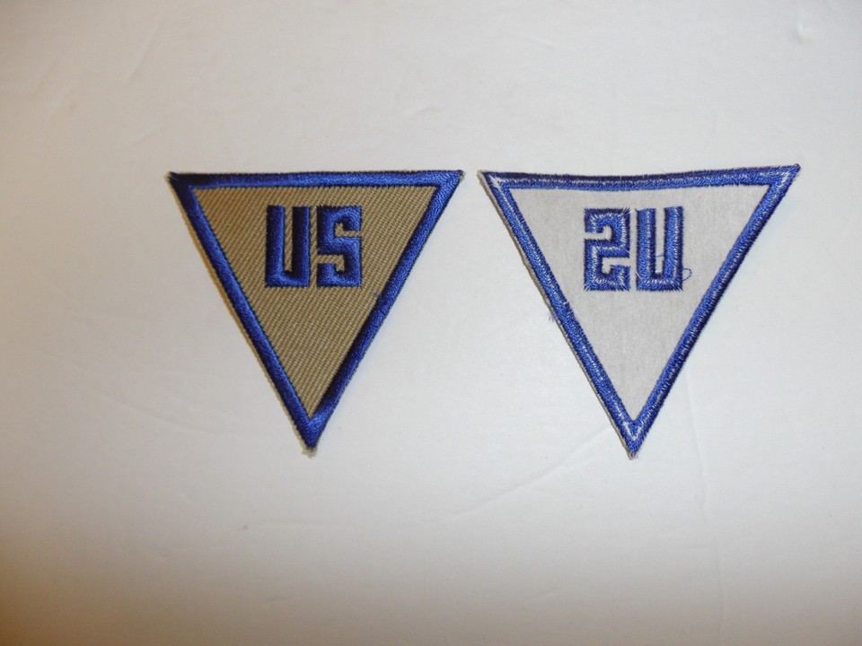b2556 WW 2 US Civilian triangle shoulder patch contractor R22E | eBay