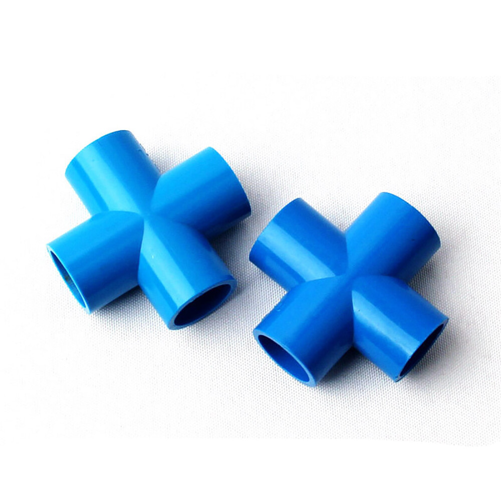 PVC Water Pipe Fittings 20-90mm Equal Cross 4-Way Connectors Socket ...