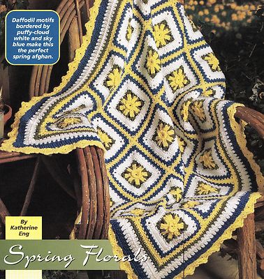 PRETTY Spring Florals Afghan/Crochet Pattern INSTRUCTIONS ONLY | eBay
