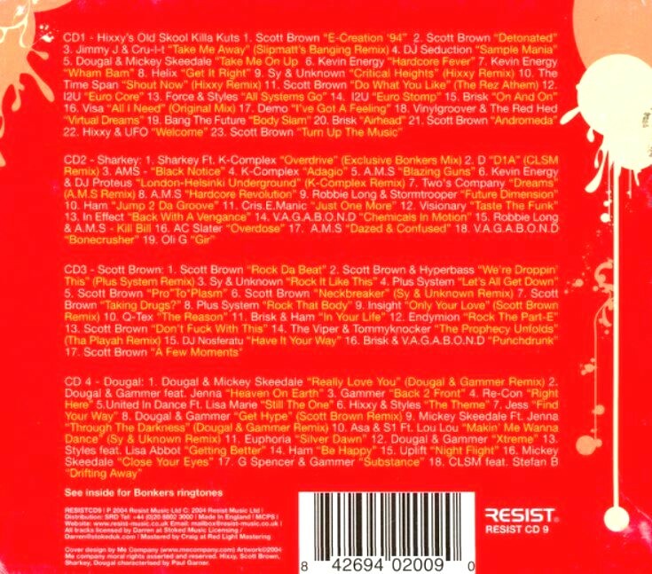 BONKERS 13 - RARE HAPPY HARDCORE RAVE CD - HIXXY SCOTT BROWN DOUGAL CDJ ...