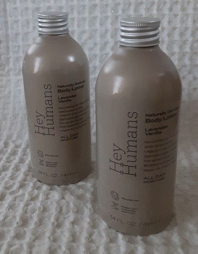2 Hey Humans Body Lotion LAVENDER VANILLA 14 oz Essential Oils New ...