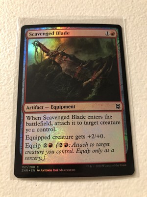 Scavenged Blade Foil Zendikar Rising ZNR MTG Magic The Gathering Pack ...