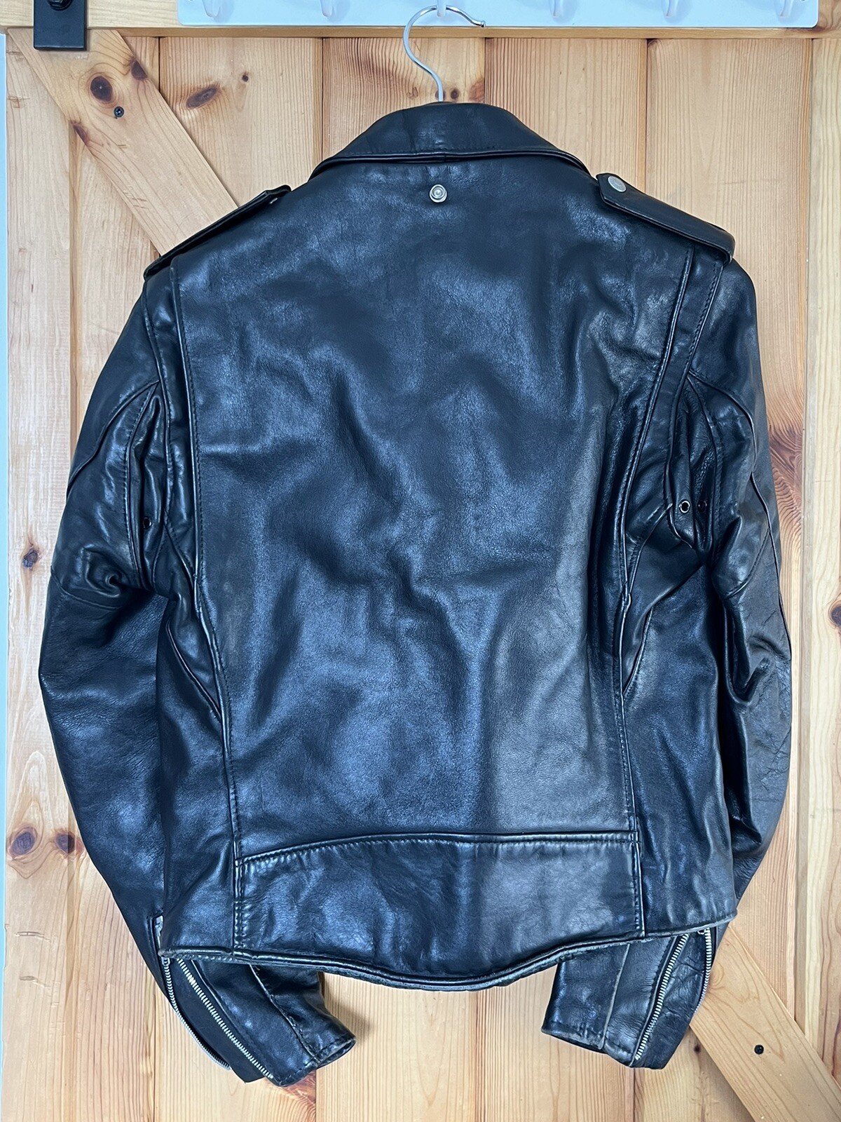 Schott Perfecto 618 Black Leather Motorcycle Jacket S… - Gem