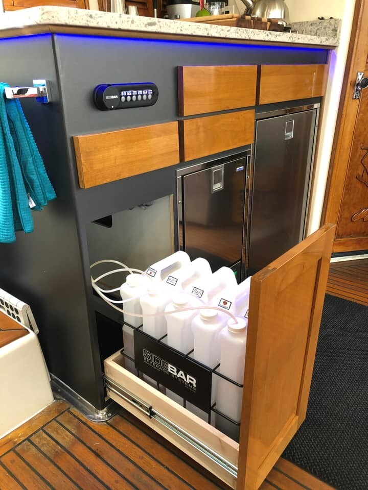 SIDEBAR BEVERAGE SYSTEMS LIQUOR DISPENSER, WHITE LED / NICKEL - NEW ...