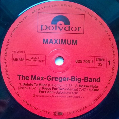 The Max Greger Big Band - Maximum (LP, Album, RE) (Near Mint (NM or M ...