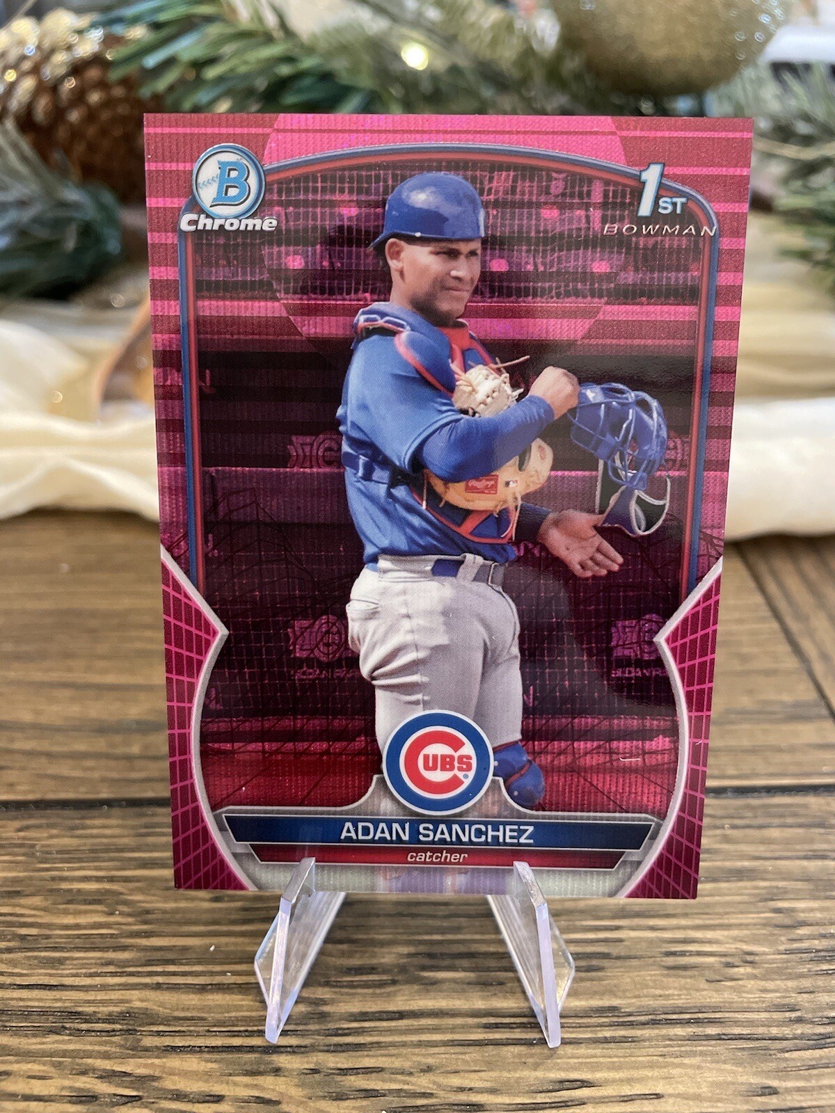 2023 BOWMAN CHROME 1ST FUCHSIA PINK VAPOR CUBS ADAN SANCHEZ /199 Future ...
