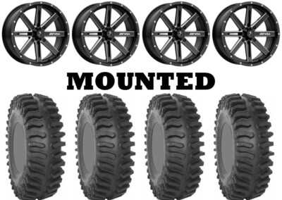 Kit 4 System 3 XT400 Tires 35x10-18 on MSA M41 Boxer Gloss Black Wheels ...