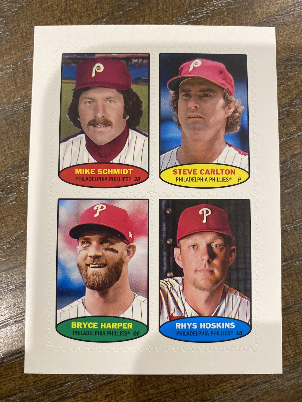2023 Topps Heritage Phillies STAMPS SP (#74BS 29-32) - Harper, Schmidt ...