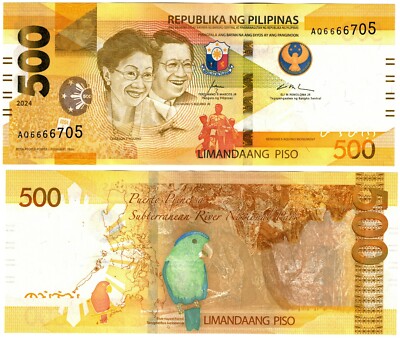 2024 (2025) Philippines Banknote P234s 500 Piso UNC New Signatire and ...